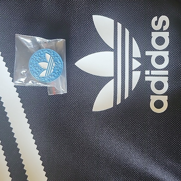adidas Originals | Other | Adidas Originals Blue 3 Stripes Logo Pin ...
